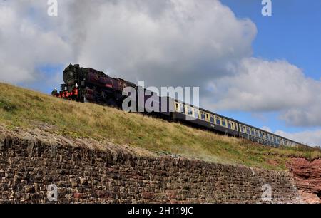 USATC Class S160 2-8-0 locomotive No 2253 Omaha passing Goodrington on ...