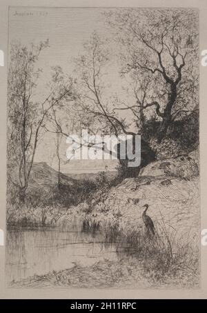 Adolphe Appian, (artist), French, 1818 - 1898, Cabanes de pecheurs sur ...