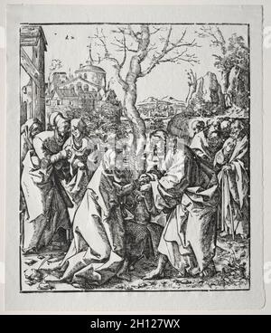 Wolf Traut (German, c. 1486-1520), Christ on the Cross with Mary and ...