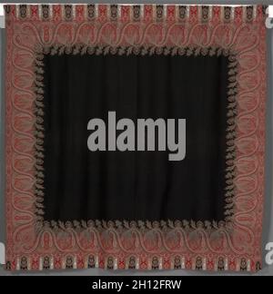 Square Shawl, c. 1870s. England, Norwich or France, Nimes, 19th century ...