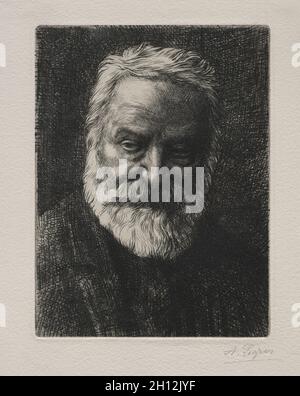 Victor Hugo. Alphonse Legros (French, 1837-1911). Etching and drypoint ...