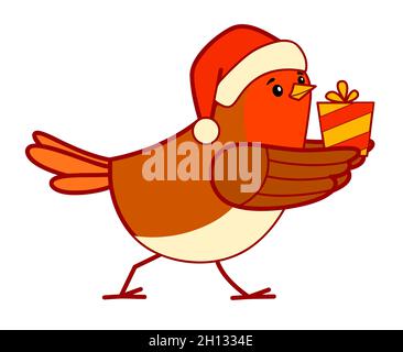 Christmas cartoons clip art. Christmas Bird clipart illustration Stock ...