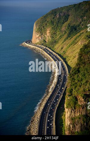 THE COASTAL ROAD REUNION ISLAND Stock Photo - Alamy