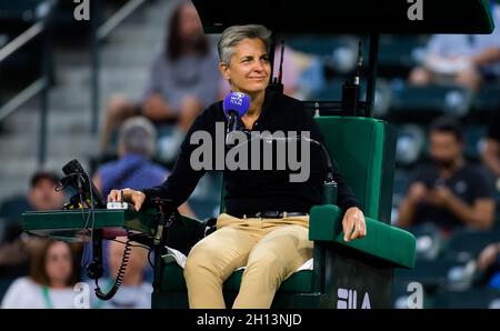 Marija Cicak in action during qualifications at the 2019 Nature Valley ...