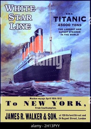 WHITE STAR LINE Vintage poster 1900’s Original vintage travel ...