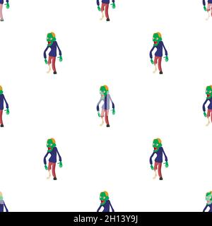 Zombie without a leg pattern seamless background texture repeat ...