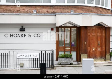 C Hoare & Co Belgravia London Stock Photo - Alamy