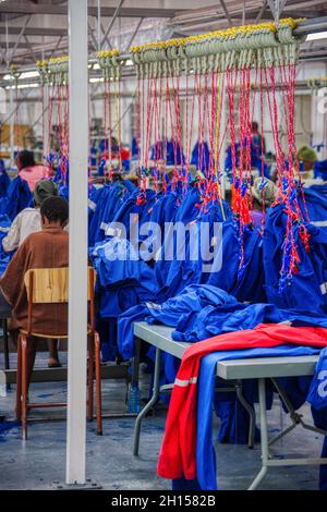 Textile industry factory in Gaborone , Botswana, Africa, industrial embroidery machines Stock ...