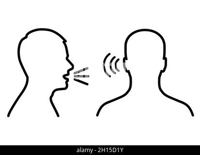 listen and speak icon, voice or sound symbol Stock Vector Image & Art ...