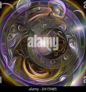 3d rendering Zodiac symbol. Digital background Stock Photo - Alamy