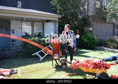 Dallas, Texas, USA. 16th Oct, 2021. An extremely realistic Halloween ...