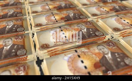 3D Illustration Tonga 20 Paanga money banknote Stock Photo - Alamy