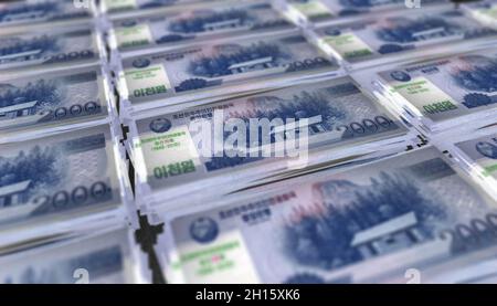 3D Illustration 2000 North Korea Won money banknote Stock Photo - Alamy