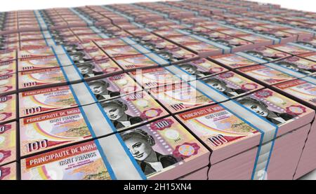 3D Illustration of 100 Monaco Francs Money Banknote Stock Photo - Alamy