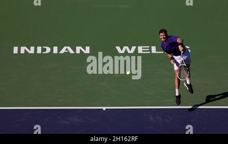 October 16, 2021 Cameron Norrie of Great Britain serves against Grigor ...