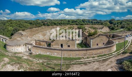 Aerial view of the fortifications surrounding Komarno Slovakia the ...