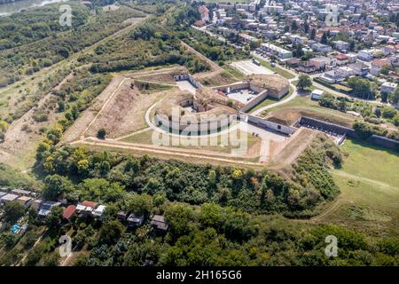 Aerial view of the fortifications surrounding Komarno Slovakia the ...