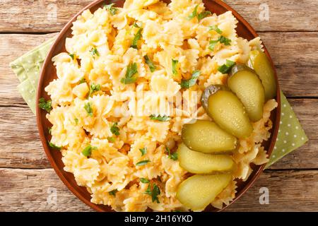 Granatir famous dish Pasta with potatoes and onions served with pickels ...