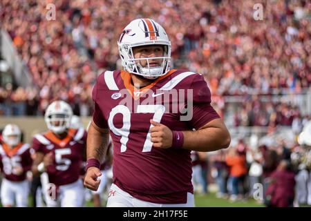 October 16, 2021: Virginia Tech Hokies running back Jalen Holston runs ...