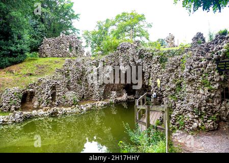 Painshill Park Cobham the Crystal Grotto part of an English landscape ...