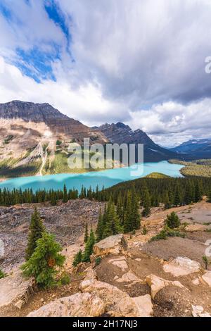 Mount Patterson at Peyto Lake, Banff National Park, Alberta, Canada ...
