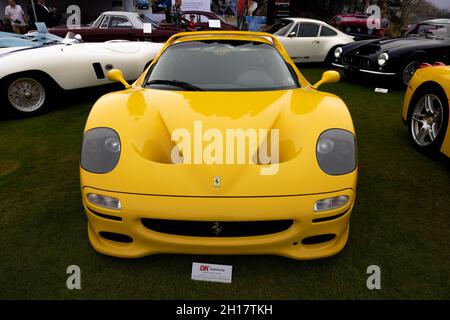 1997 Ferrari F50 in Giallo Modena on display at the Concours d'Elegance ...