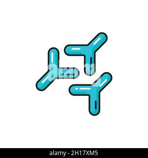Pentameric structure of antibody, Y-shaped immunoglobulin isolated ...