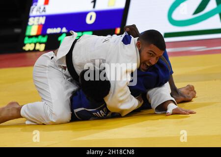 Alexis Mathieu (FRA) competes on men's -90 kg during the Paris Grand ...
