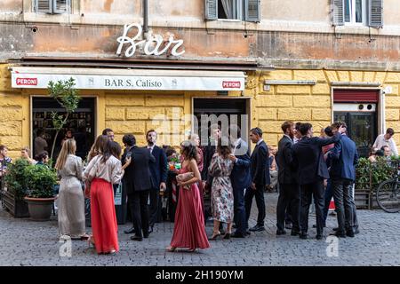 italy, rome, trastevere, bar san calisto Stock Photo - Alamy