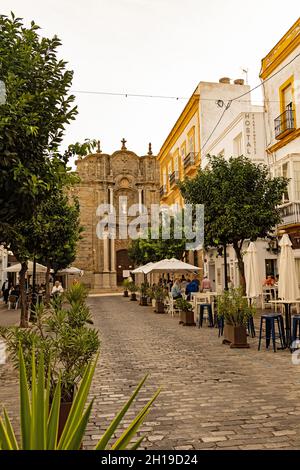 Tarifa Spain, Quiet street in white andalusian village of Tarifa ...