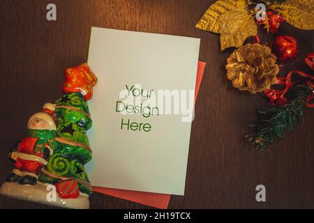 Christmas card with blurred background with blanc space for text Stock ...