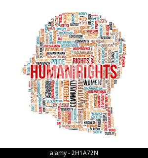 Human rights word cloud concept with hand symbol Stock Vector Image ...
