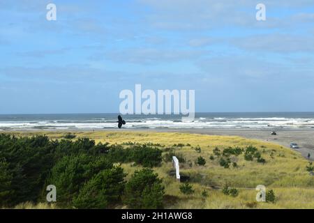 Views of the beach and dunes from The Pickled Fish Restaurant at the ...
