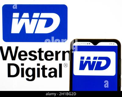 In this photo illustration, Western Digital Corporation logo seen ...
