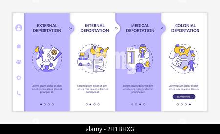 Different deportation types vector infographic template Stock Vector Image & Art - Alamy