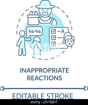 Inappropriate reactions concept icon Stock Vector Image & Art - Alamy