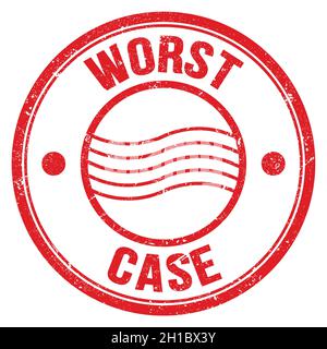 WORST CASE text written on pink-black grungy stamp sign Stock Photo - Alamy