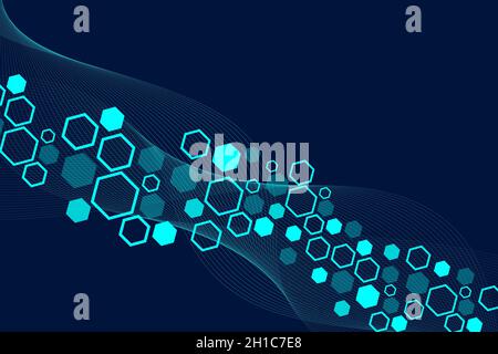 Hexagonal pattern with technical structure - Illustration Stock Photo ...