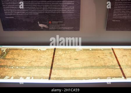 The 'Tabula Peutingeriana' is an ancient Roman map showing the vast ...