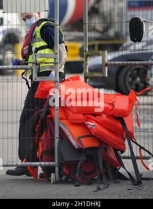 Life vests used by people thought to be migrants at the Border Force ...