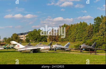 A picture of some WSK Lim fighter jets on the grounds of the Polish ...