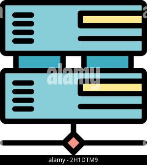 Ai server rack icon. Outline ai server rack vector icon for web design ...