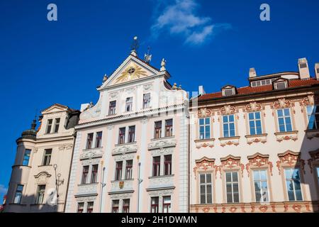 Antique beatutiful building at the Old Town square in Prague Stock ...