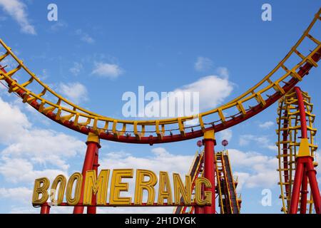 VIENNA, AUSTRIA - AUGUST 16, 2019 - Ferris Wheel at Amusement Park ...