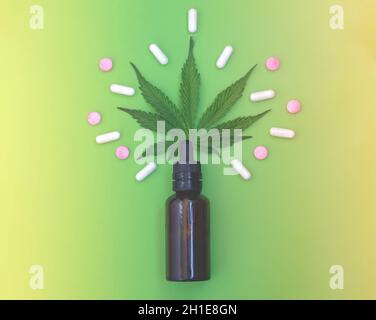 Cannabidiol CBD Medical capsules pill healthcare products from Cannabis ...