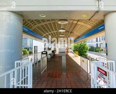 Miami Florida,Brickell Station,Metromover,free people mover train ...