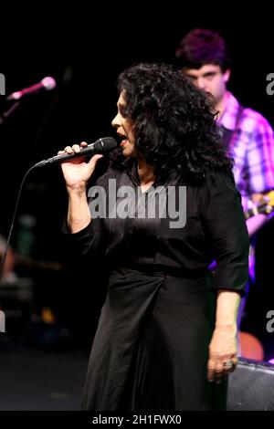 Gal Costa brazilian singer at stage performing a show. She was a ...