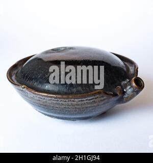 Tenmoku - Stoneware - Antique Japanese Hare's Fur Glazed Suiteki Water ...