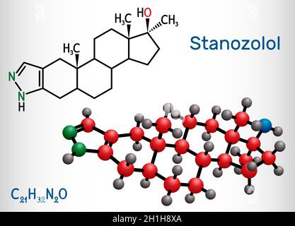 Stanozolol Skeletal Structure Molecule Vector Editable file Stock ...