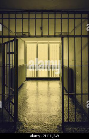 Old German jail, detail of confinement and crime, justice Stock Photo ...